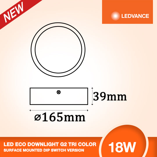 LEDVANCE LED ECO DOWNLIGHT G3 TRI-COLOR 18W – Rockford